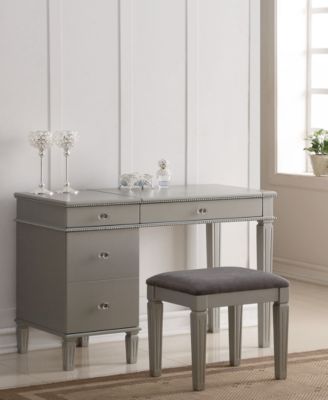 Linon Home Décor Alexandria Vanity Set with Bench and Mirror - Macy's