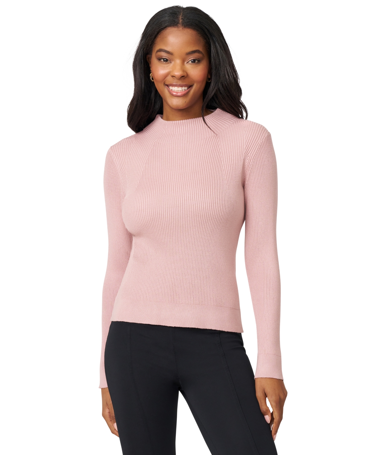 Click here for Melissa Paige Womens Mock-Neck Rib-Knit Sweater -... prices
