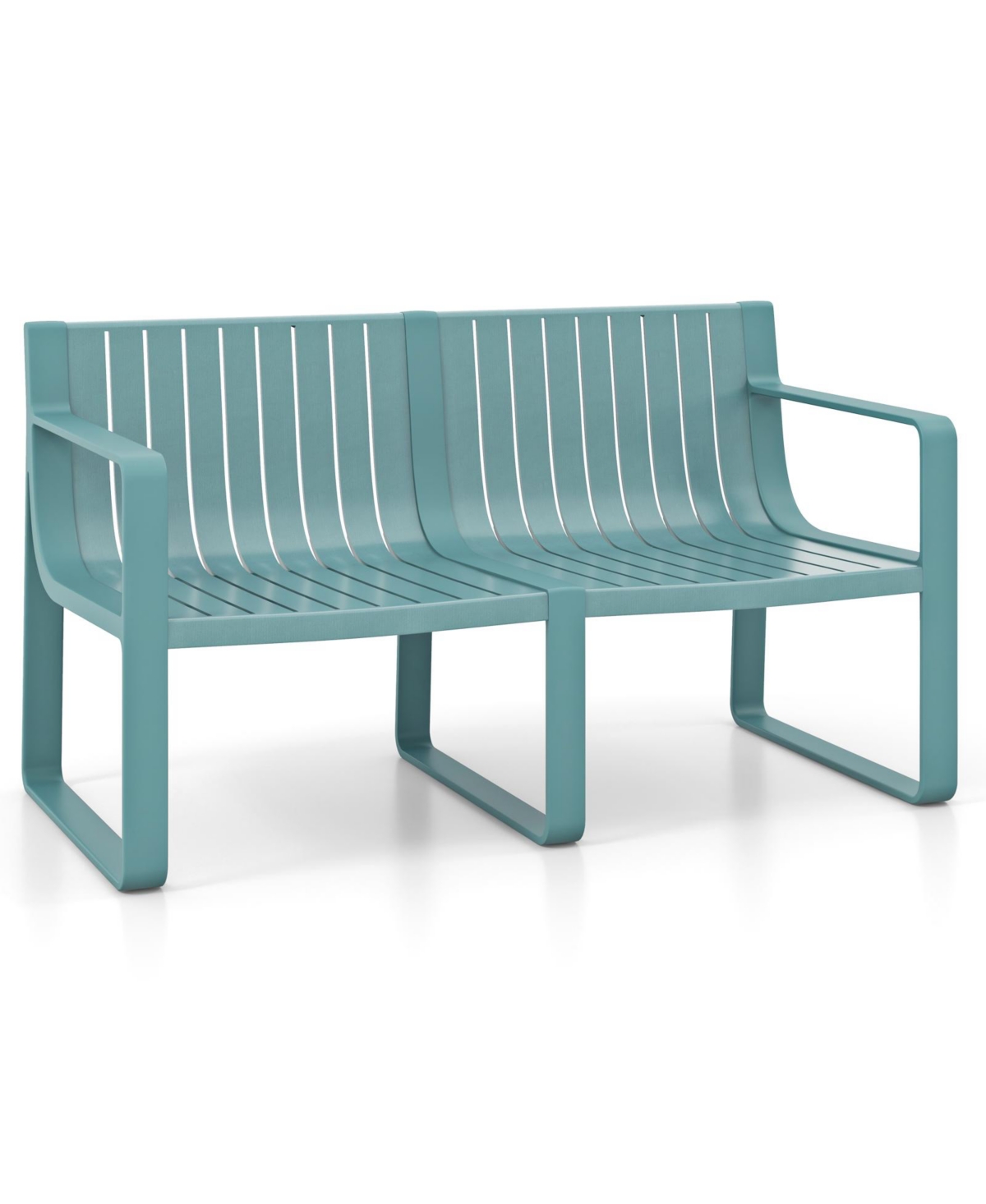 Click here for Gymax Patio Loveseat 2-Person Bench w/ Curved Back... prices