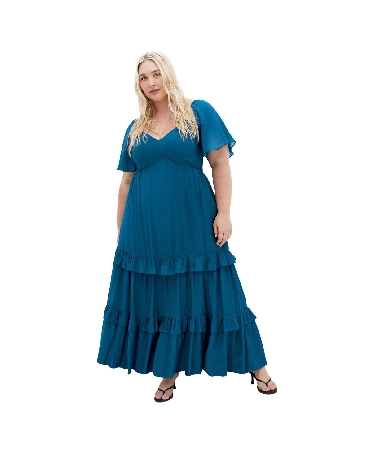 Click here for City Chic Plus Size Marci Maxi Dress - Poseidon prices