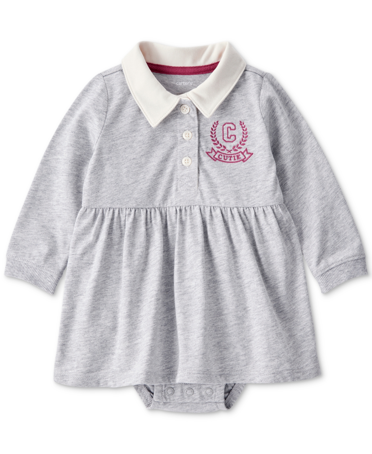 Click here for Carters Baby Girls Varsity Polo Bodysuit Dress - G... prices
