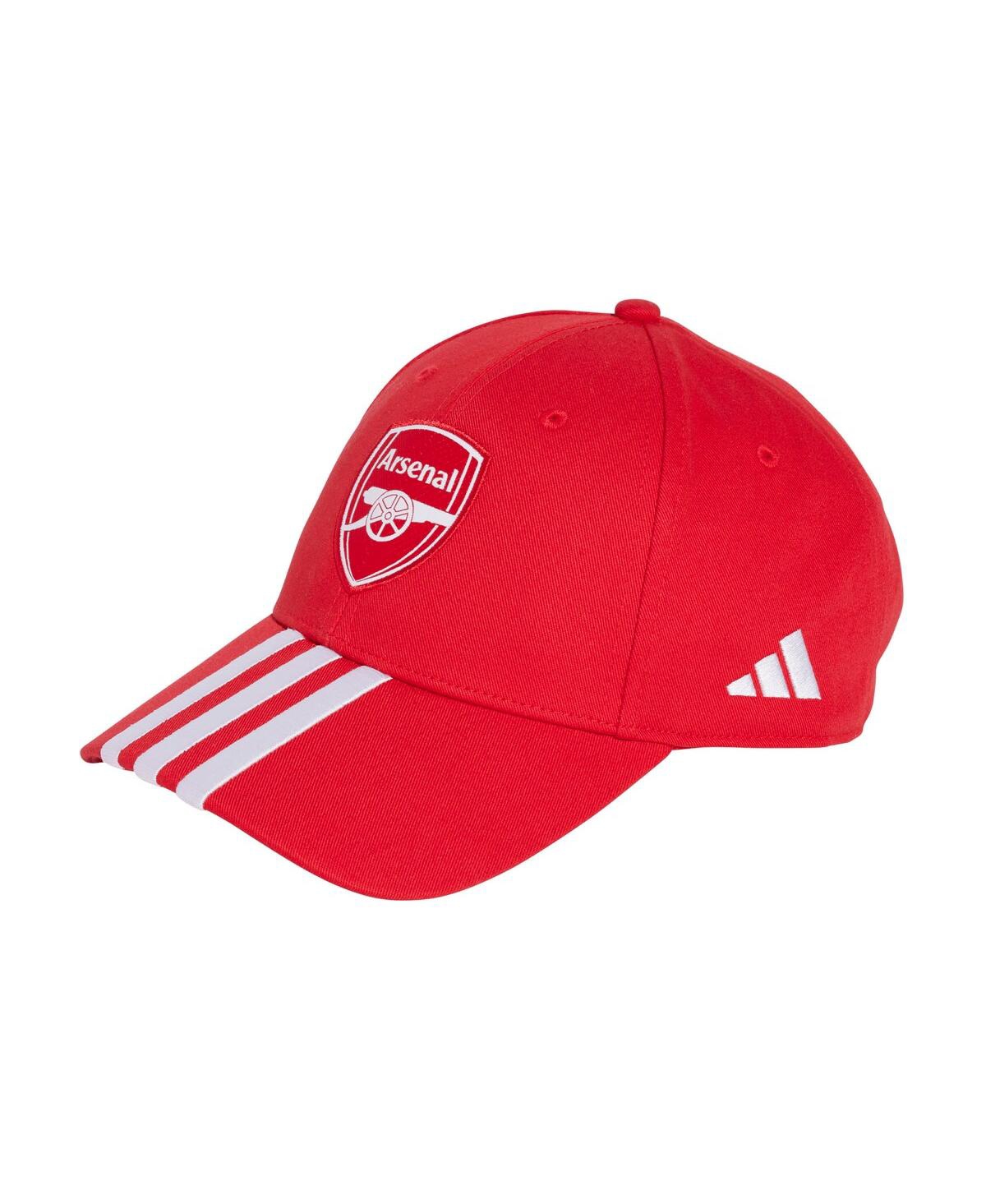 Click here for Adidas Mens and Womens Red Arsenal 3-Stripe Dad Ad... prices