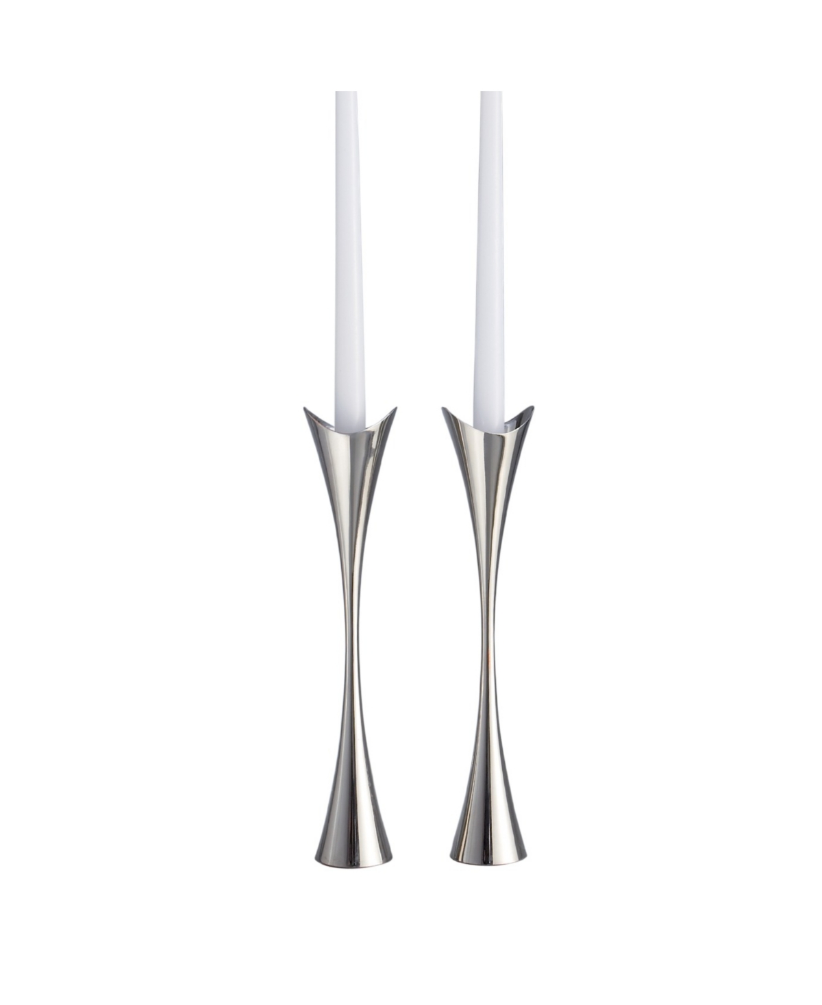 Nambe 11 Curve Candlesticks - Silver