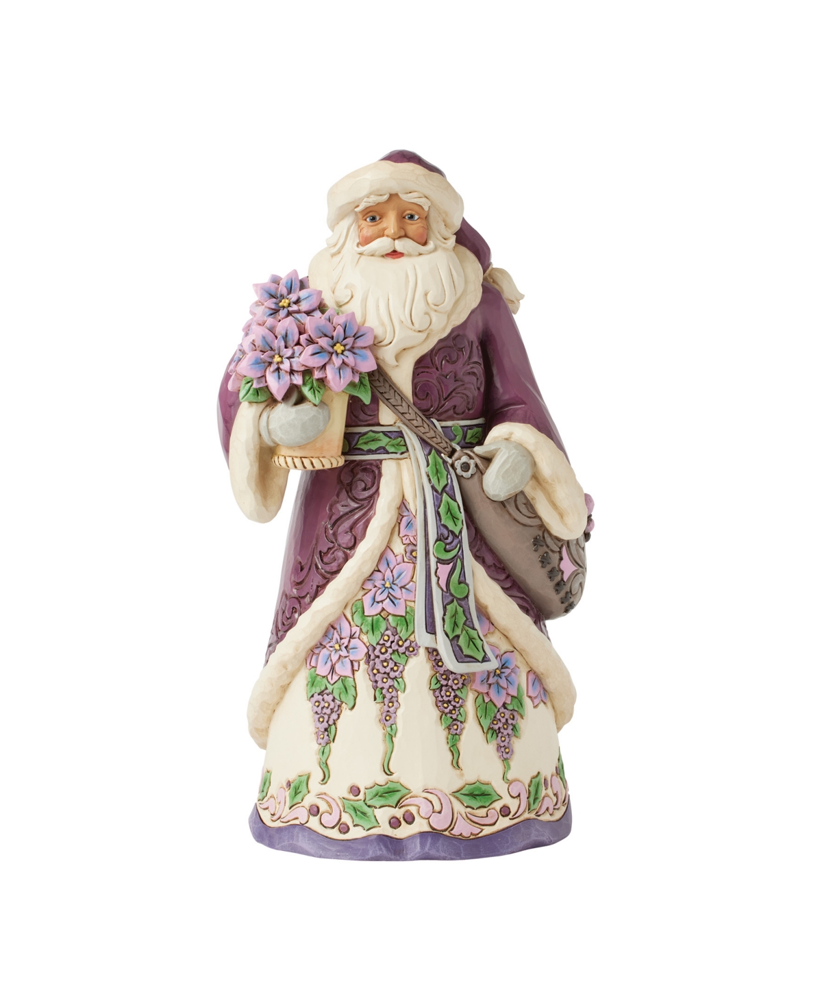 Click here for Jim Shore Purple Santa Figurine - Multi prices