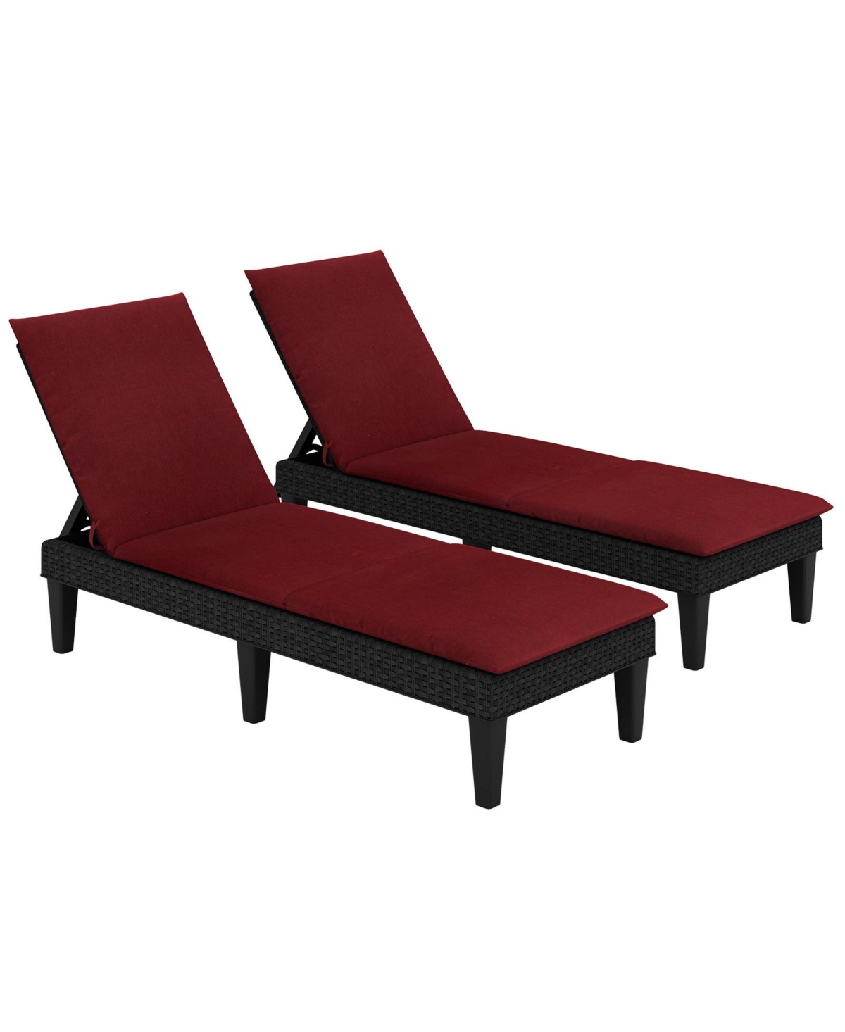 Click here for Gymax 2PCS Patio Lounge Chair Recliner Chair w/ 3-... prices