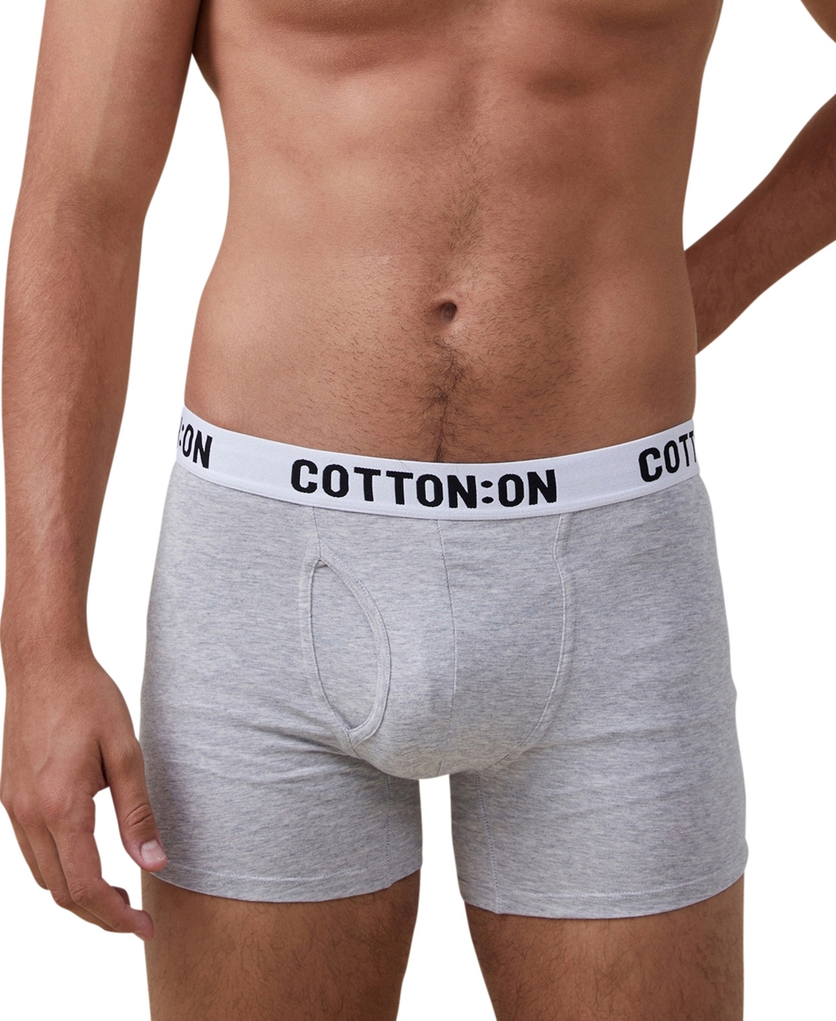Click here for Cotton On Mens Regular Fit Trunks - Light gray mar... prices