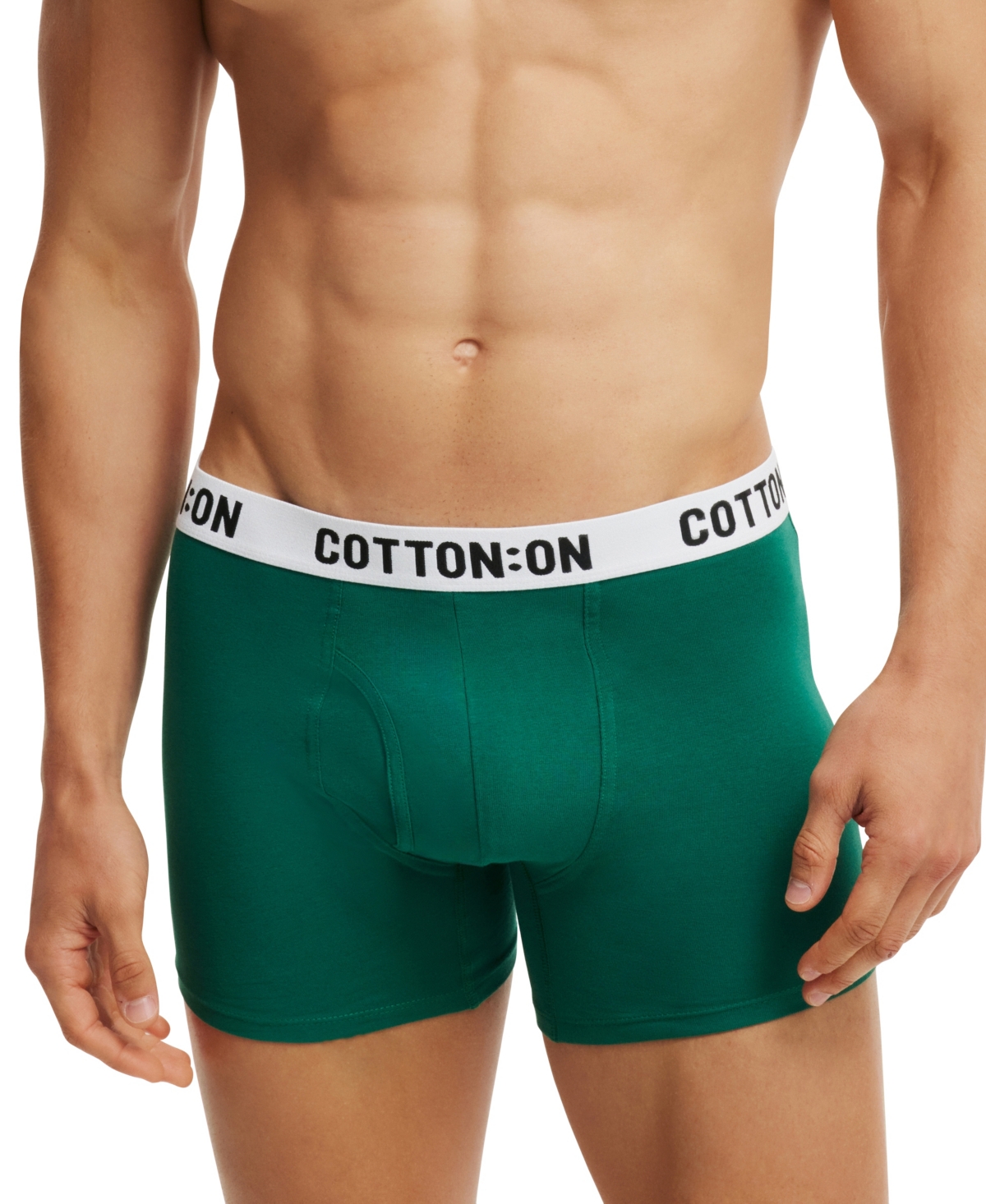 Click here for Cotton On Mens Regular Fit Trunks - Emerald  White... prices