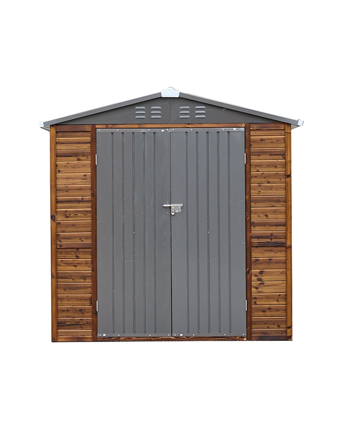 Click here for Mondawe 4x6FT Iron-Wood Outdoor Storage Tool Shed... prices