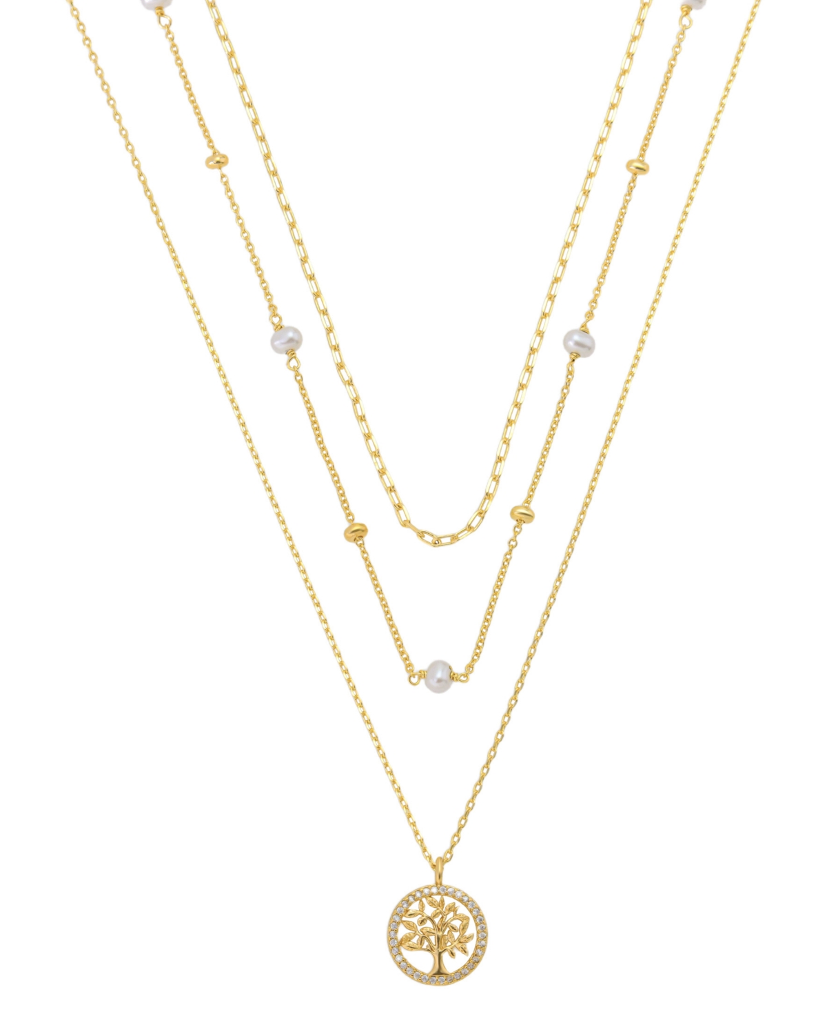 Click here for Unwritten Cubic Family Tree Pendant Layered Neckla... prices