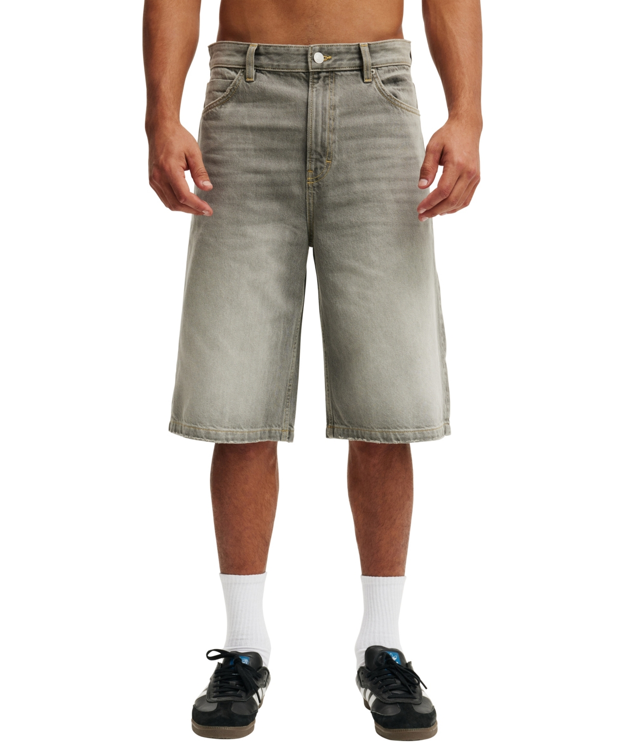 Click here for Cotton On Mens Super Baggy Jort Shorts - steel gra... prices