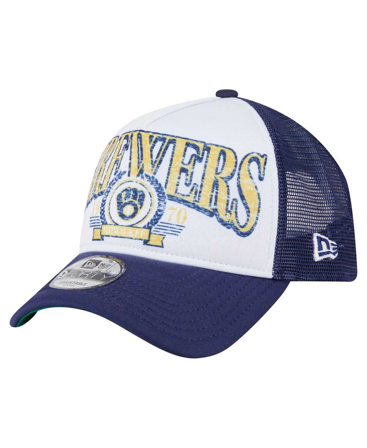 Click here for New Era Mens White Milwaukee Brewers Distressed 9F... prices
