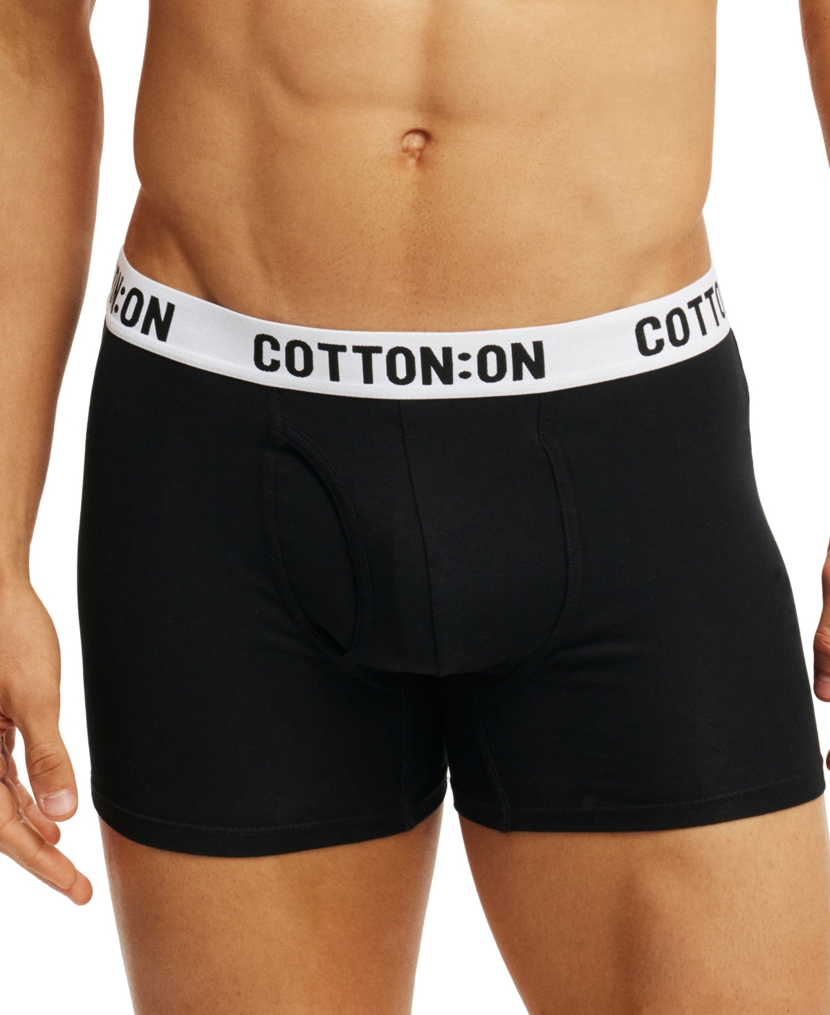 Click here for Cotton On Mens Regular Fit Trunks - Black  White prices