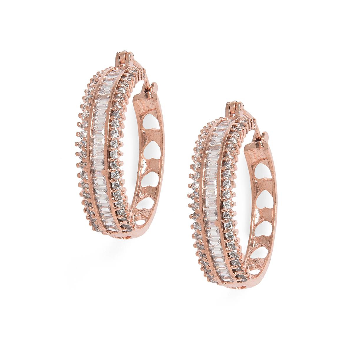 Click here for Sohi Womens Embellished Hoop Earrings - Gold prices