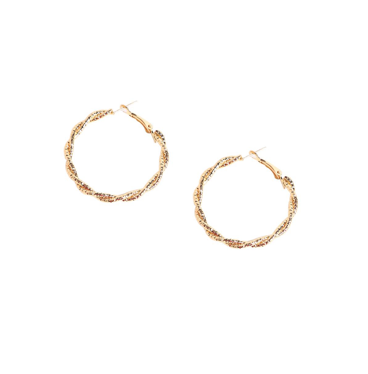 Click here for Sohi Womens Twisted Hoop Earrings - Gold prices