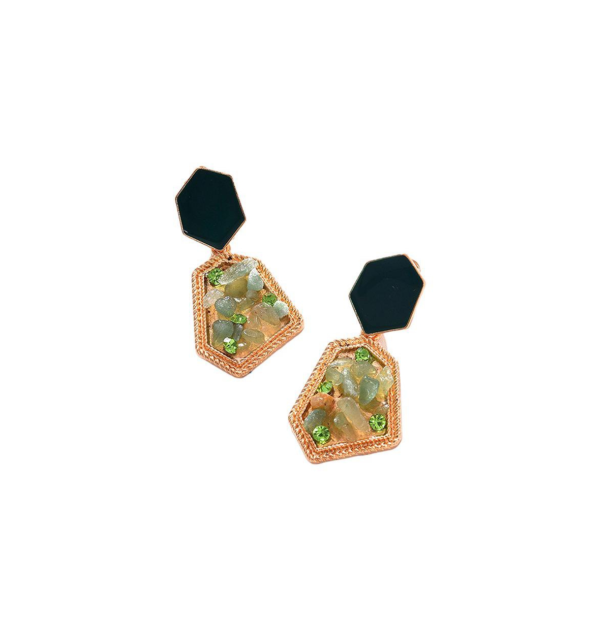 Click here for Sohi Womens Textured Drop Earrings - Black prices