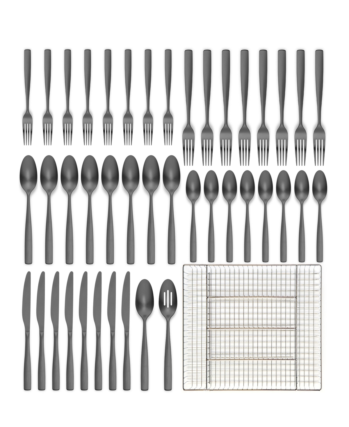 Click here for Ornative Kaede 42-Pc. Flatware Set with Wire Caddy... prices