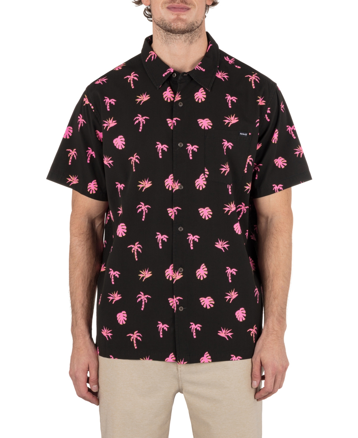 Hurley Mens Rincon Short Sleeve Shirt - Black