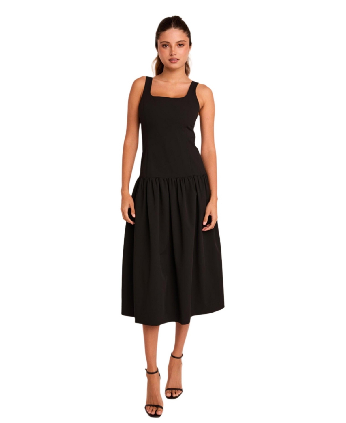 Click here for endless rose Womens Drop Waist Peplum Midi Dress -... prices