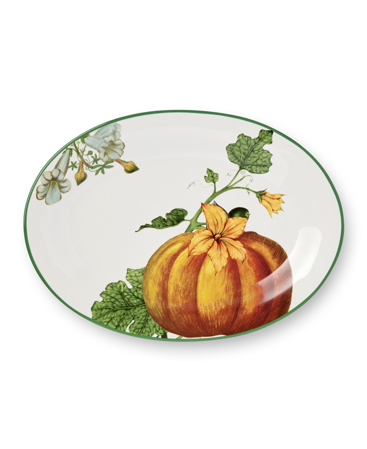 Certified International Harvest Fields Ceramic Serving Platter  One Size  Orange