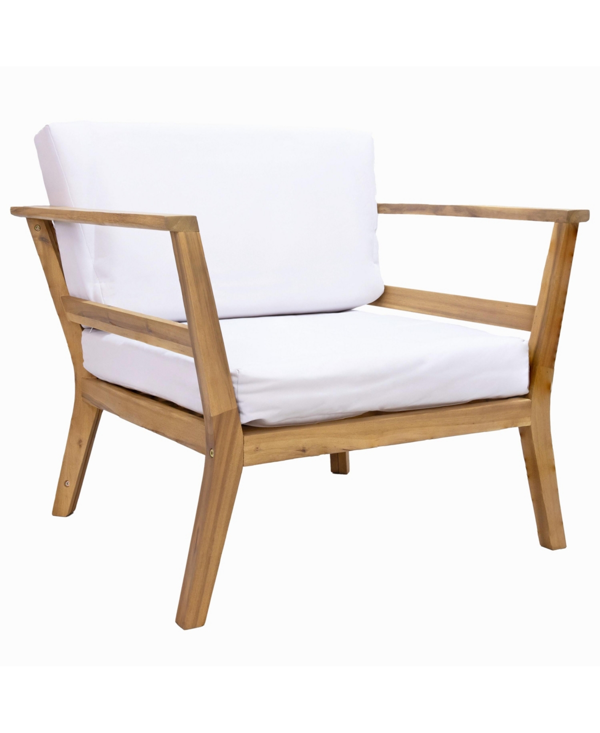 Click here for Bodie Acacia Wood Patio Armchair with Bone White C... prices