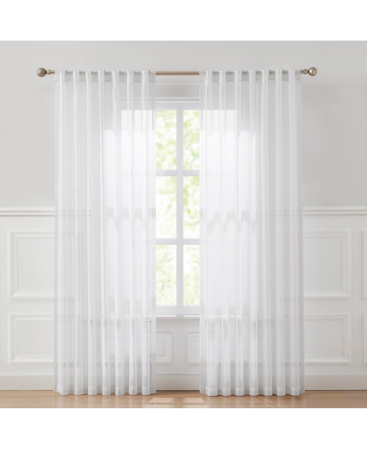 Click here for Lush Decor Calia Textured Stripe Sheer Window Curt... prices