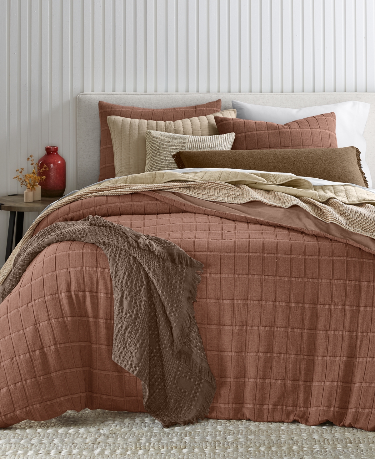 Click here for Oake Textured Check 3-Pc. Comforter Set  King  Exc... prices