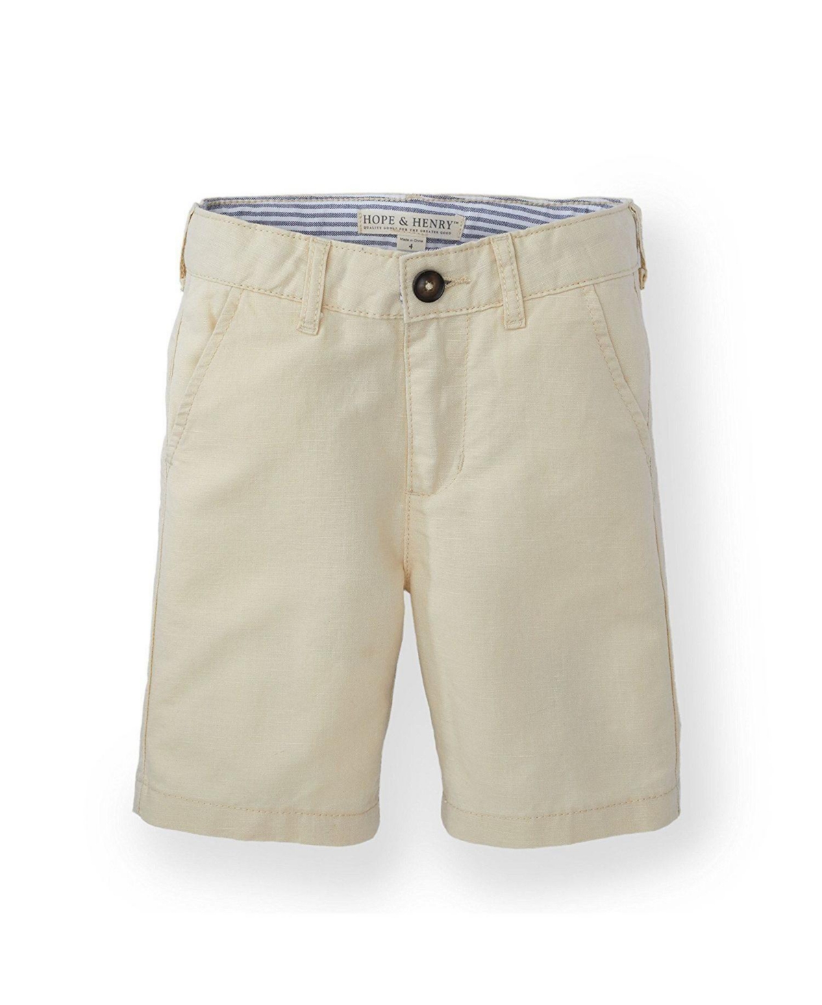 Click here for Hope & Henry Big Boys Linen Blend Short - Khaki prices
