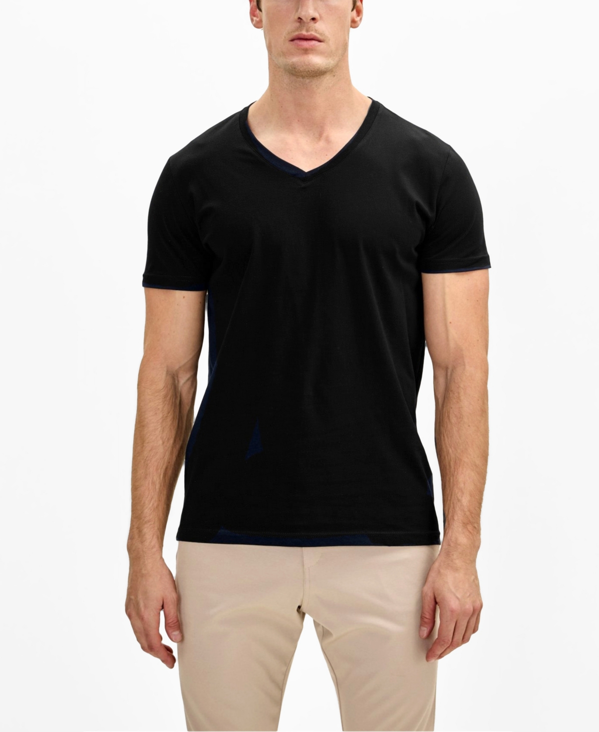 Click here for Ron Tomson Mens Lightweight Cotton V-Neck T-Shirt... prices