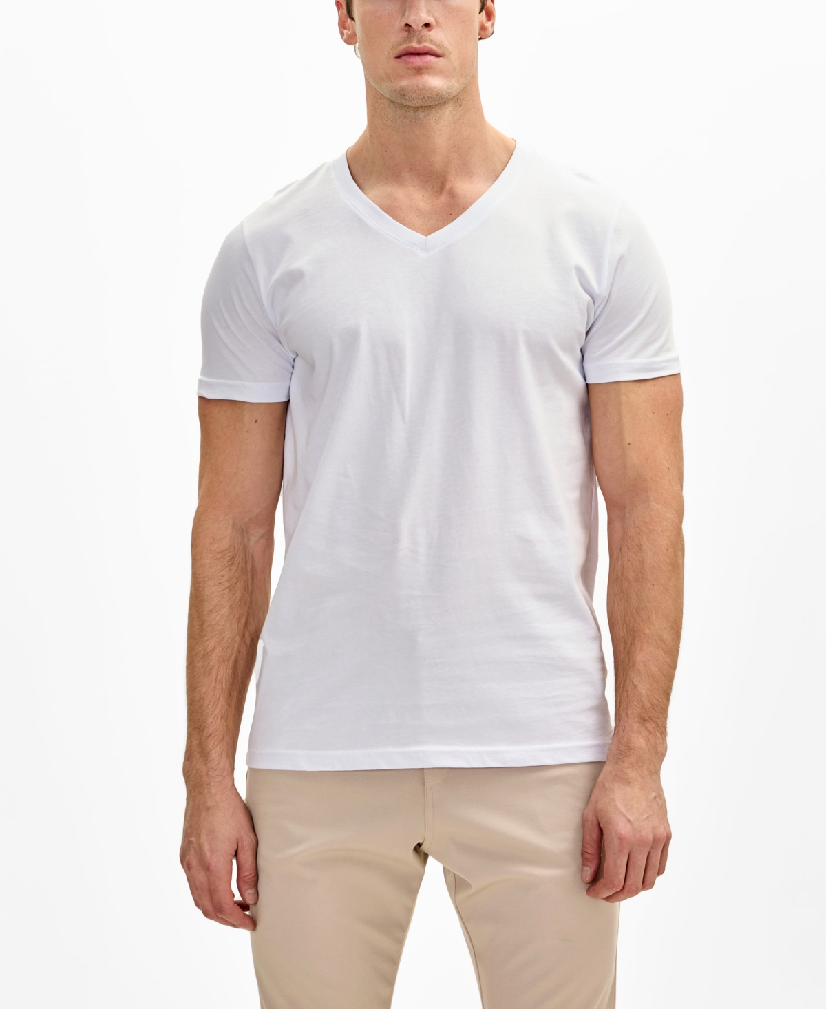 Click here for Ron Tomson Mens Lightweight Cotton V-Neck T-Shirt... prices