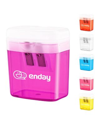 Pencil Sharpener Dual Hole Manual Yellow, Jumbo Crayon Sharpener w ...