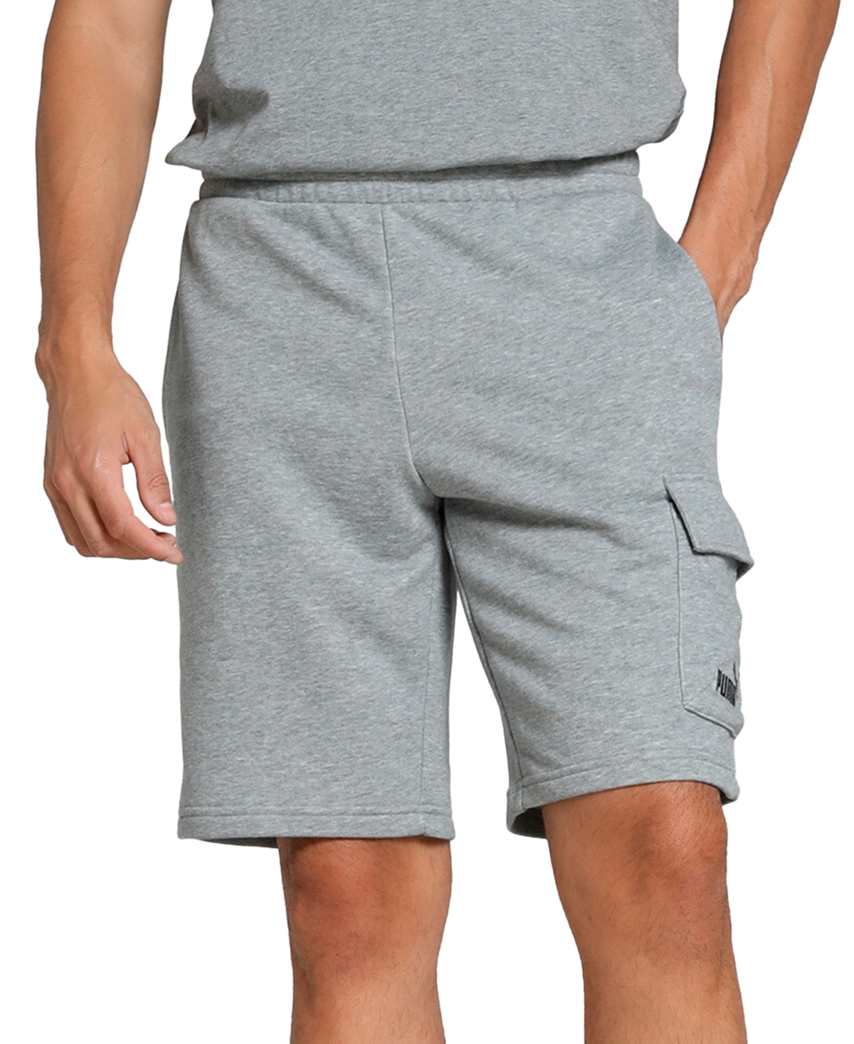 Click here for Puma Mens Logo Cargo Shorts - Medium Gray Heather prices