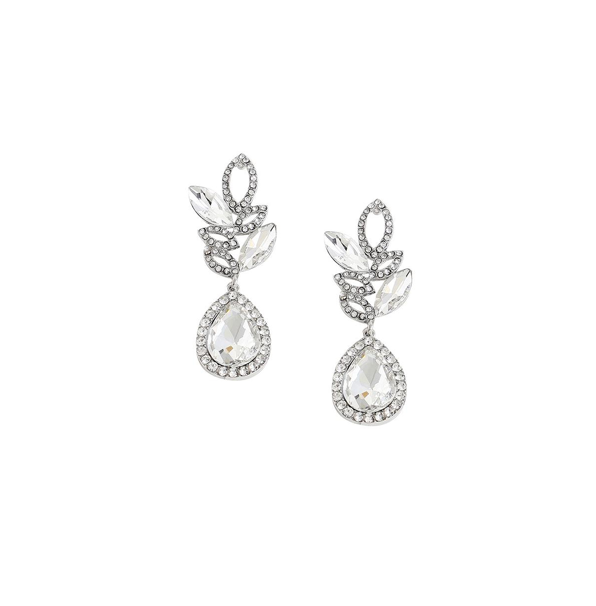 Click here for Sohi Womens Gold Dazzling Drop Earrings - Silver prices