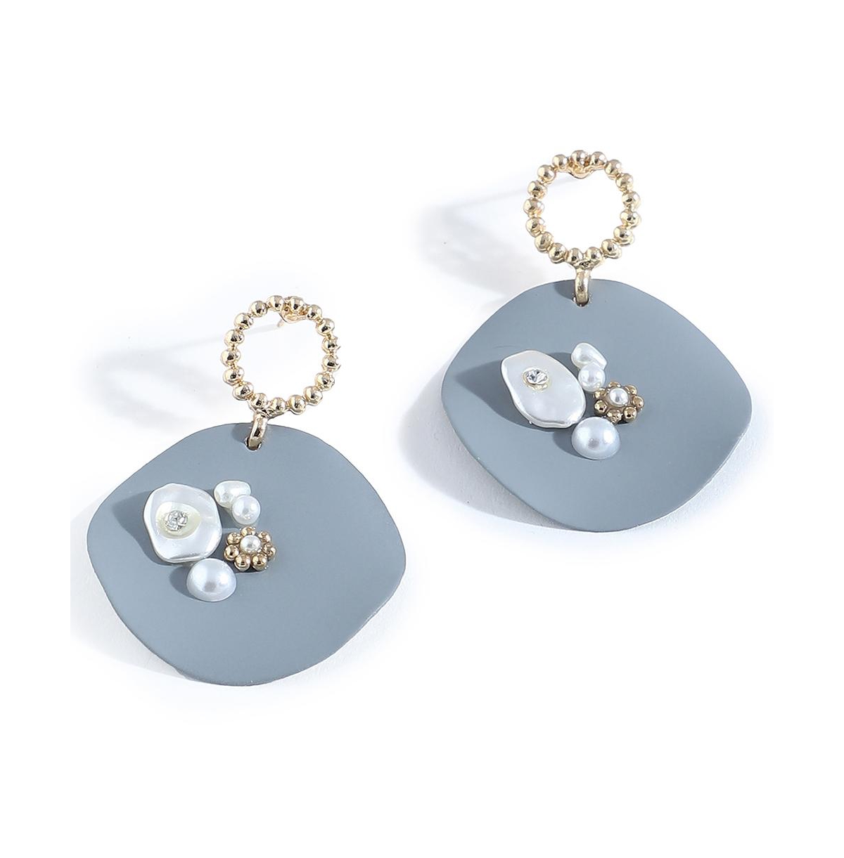 Click here for Sohi Womens Stone Drop Earrings - Blue prices