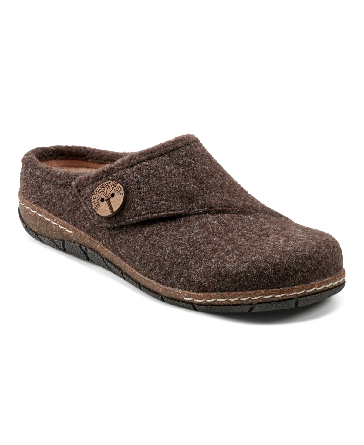 Click here for Earth Womens Ezra Button Wrap Slip-On Clogs - Dark... prices