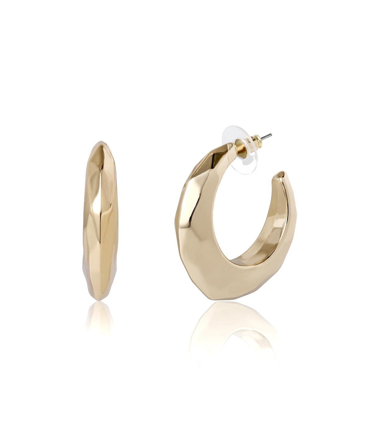 Click here for Bcbg Textured Croissant Hoop Earrings - Gold prices