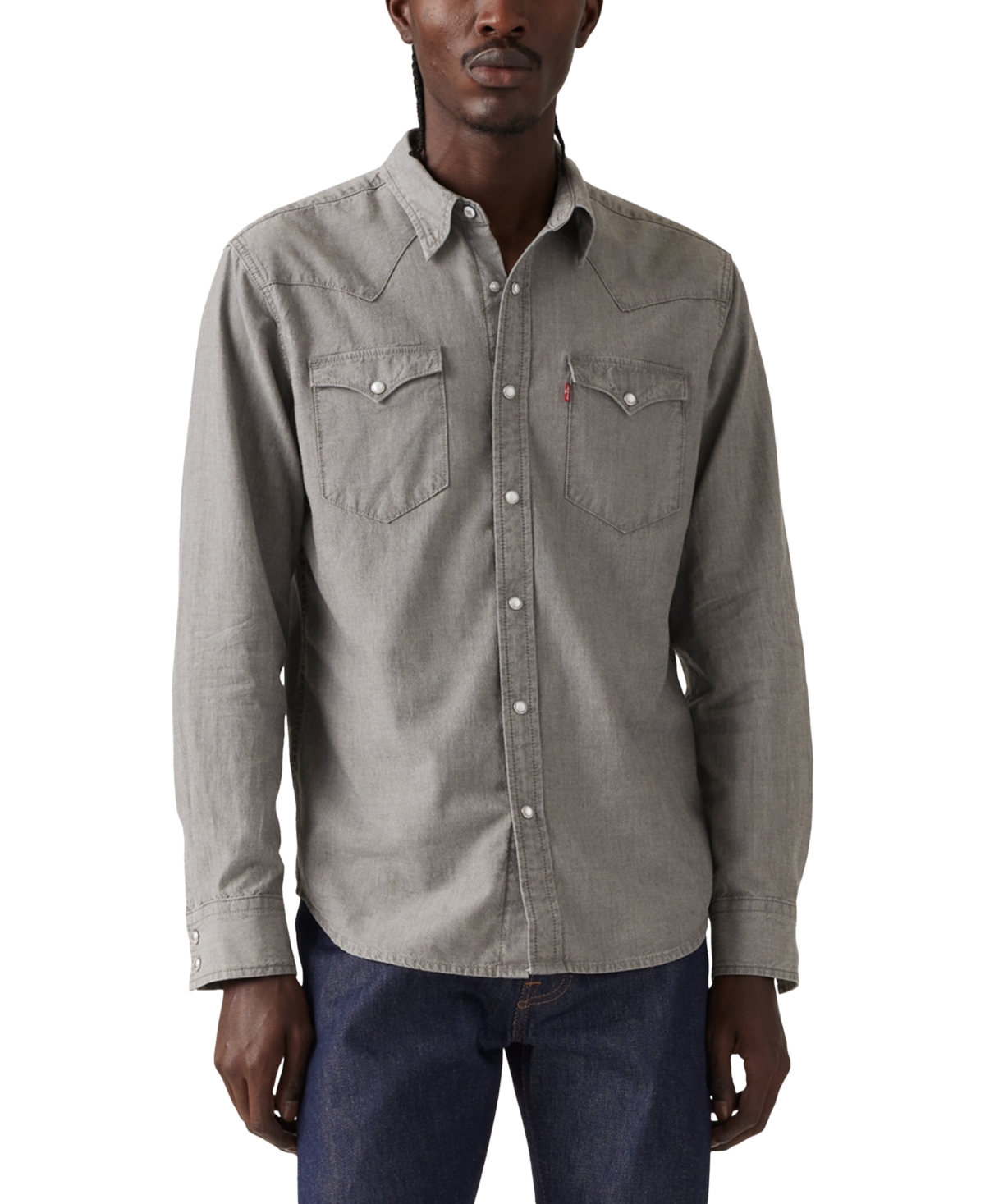 Click here for Levis Mens Classic Standard Fit Western Shirt - Bl... prices