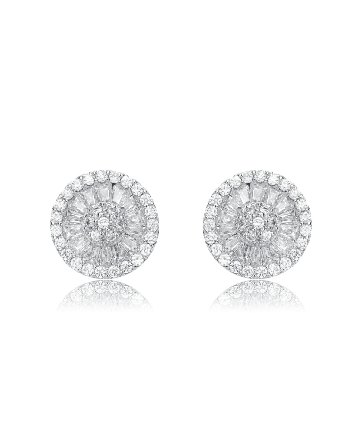 Click here for White Gold Plating with Clear Cubic Zirconia Halo... prices