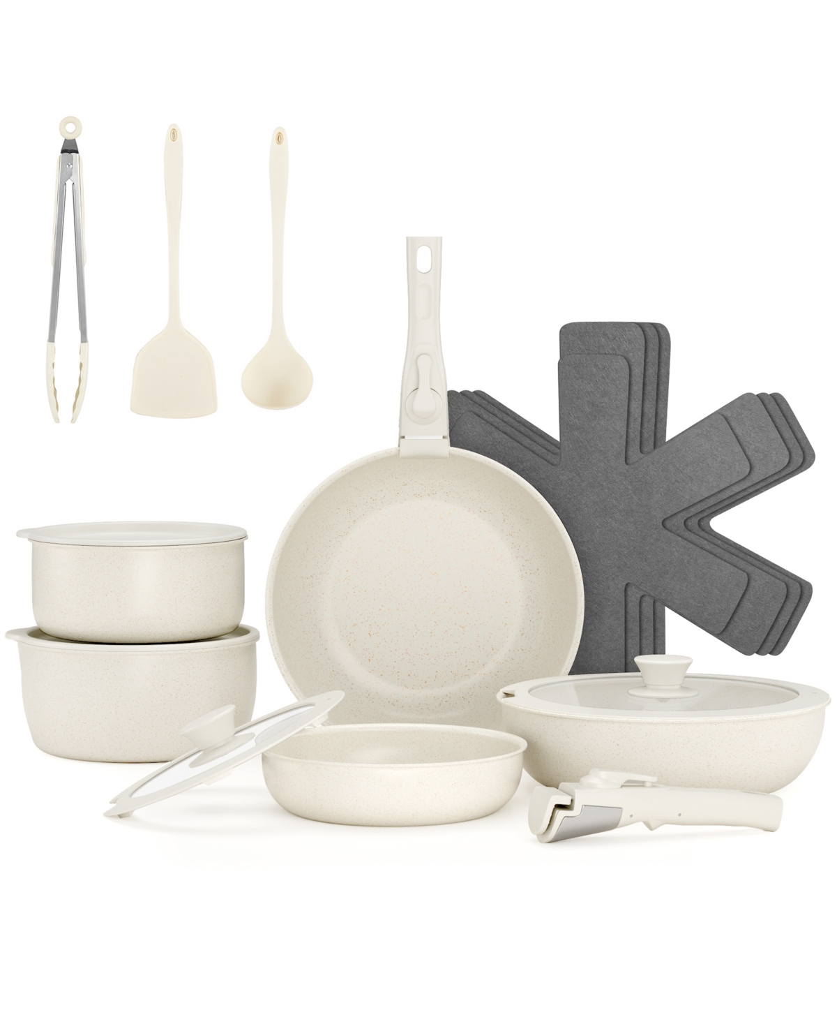 Click here for Sugift 18-Piece Non-Stick Cookware Set with Silico... prices