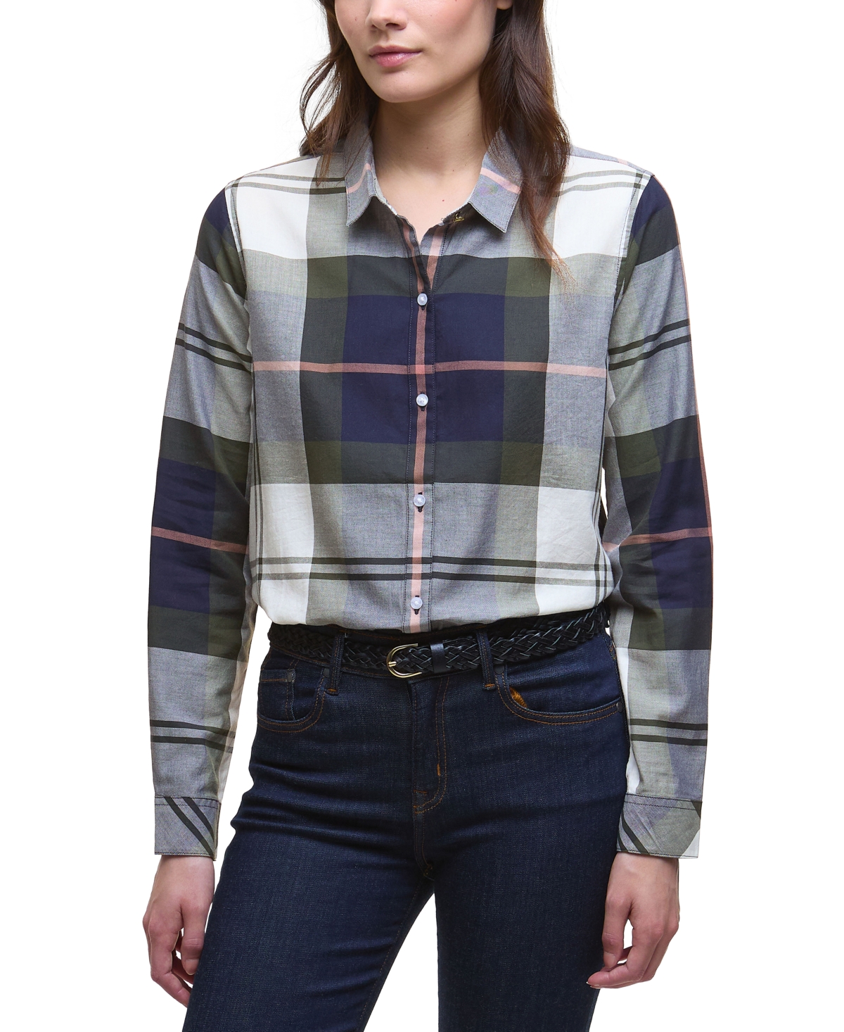 Click here for Barbour Womens Mooreland Plaid Button-Front Shirt... prices