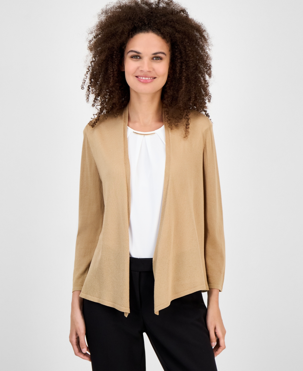 Click here for Kasper Womens Long Sleeve Cardigan Sweater  Regula... prices