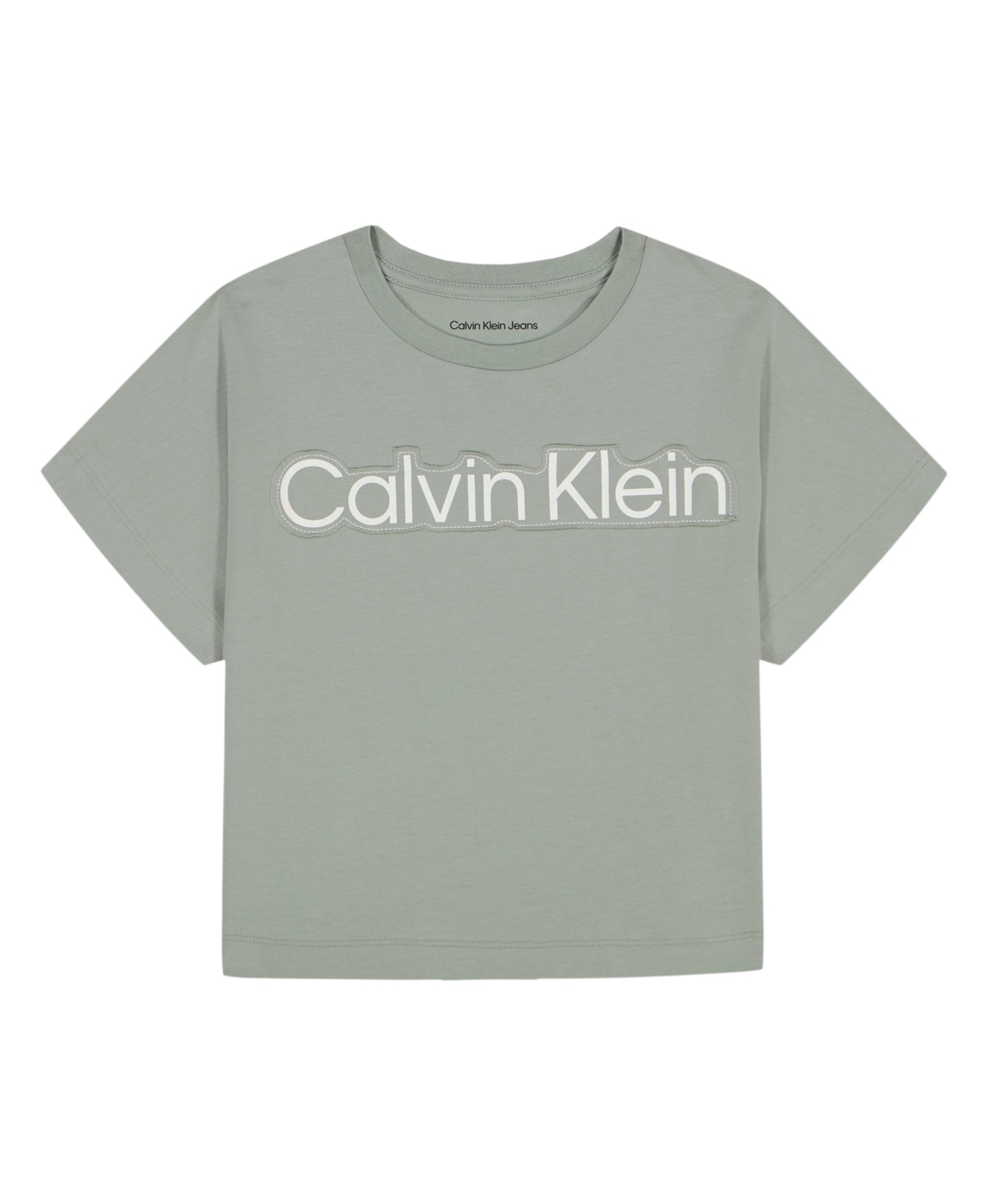Click here for Calvin Klein Big Girls Applique Boxy Short Sleeve... prices