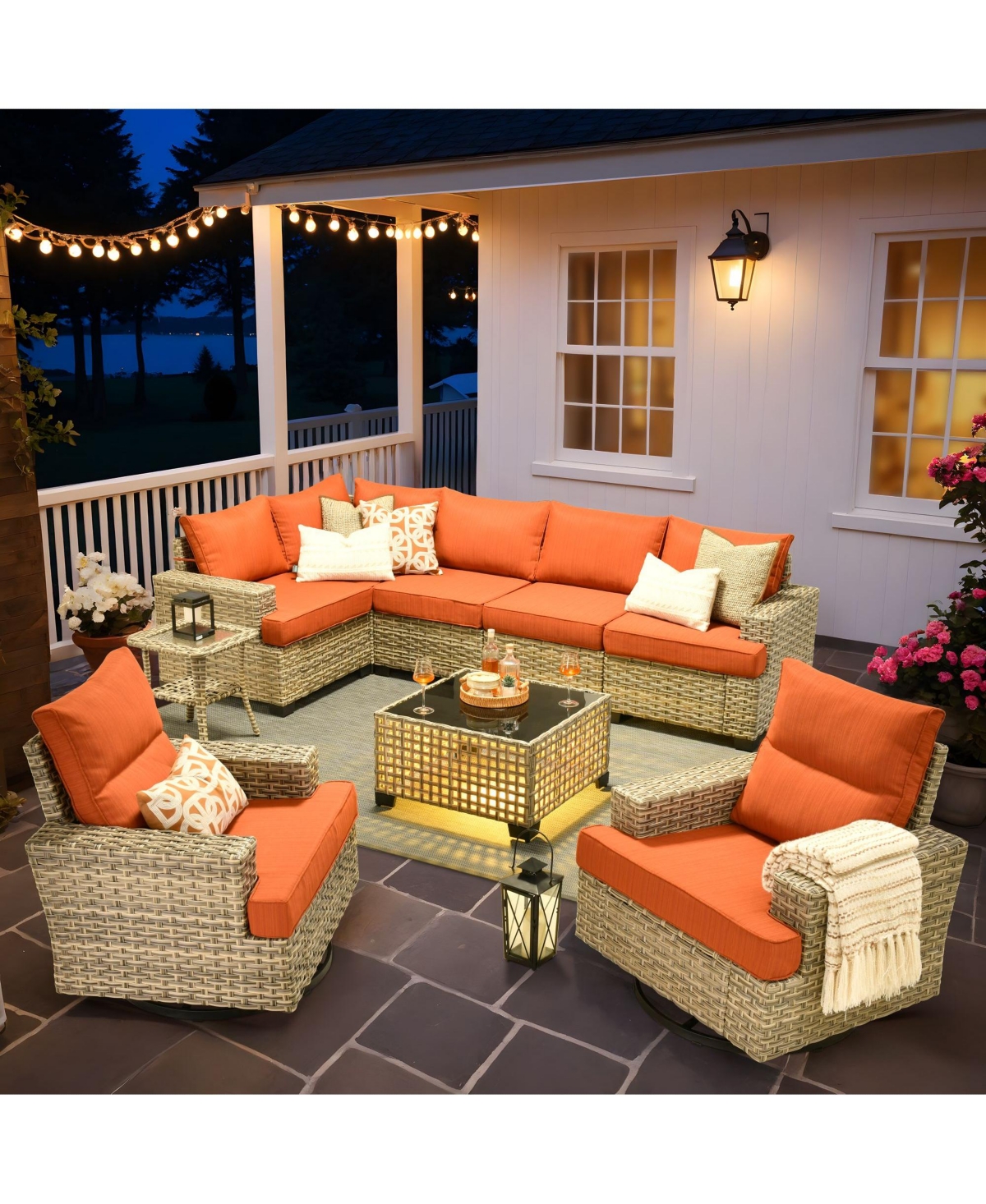 Click here for Xizzi Wicker Outdoor Patio Furniture Set  9PCS Rat... prices