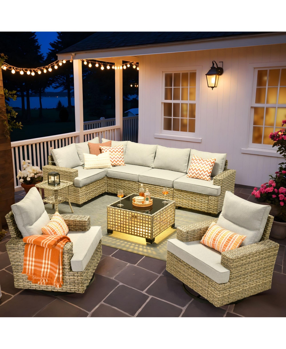 Click here for Xizzi Wicker Outdoor Patio Furniture Set  9PCS Rat... prices