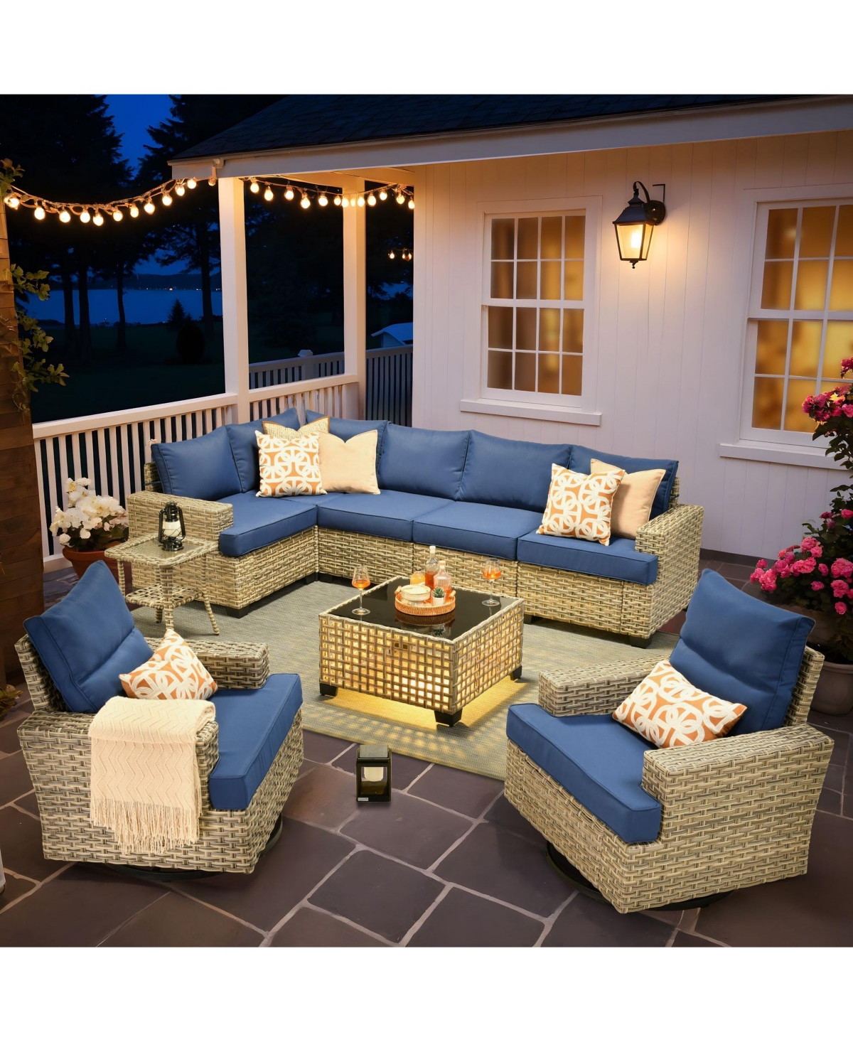 Click here for Xizzi Wicker Outdoor Patio Furniture Set  9PCS Rat... prices