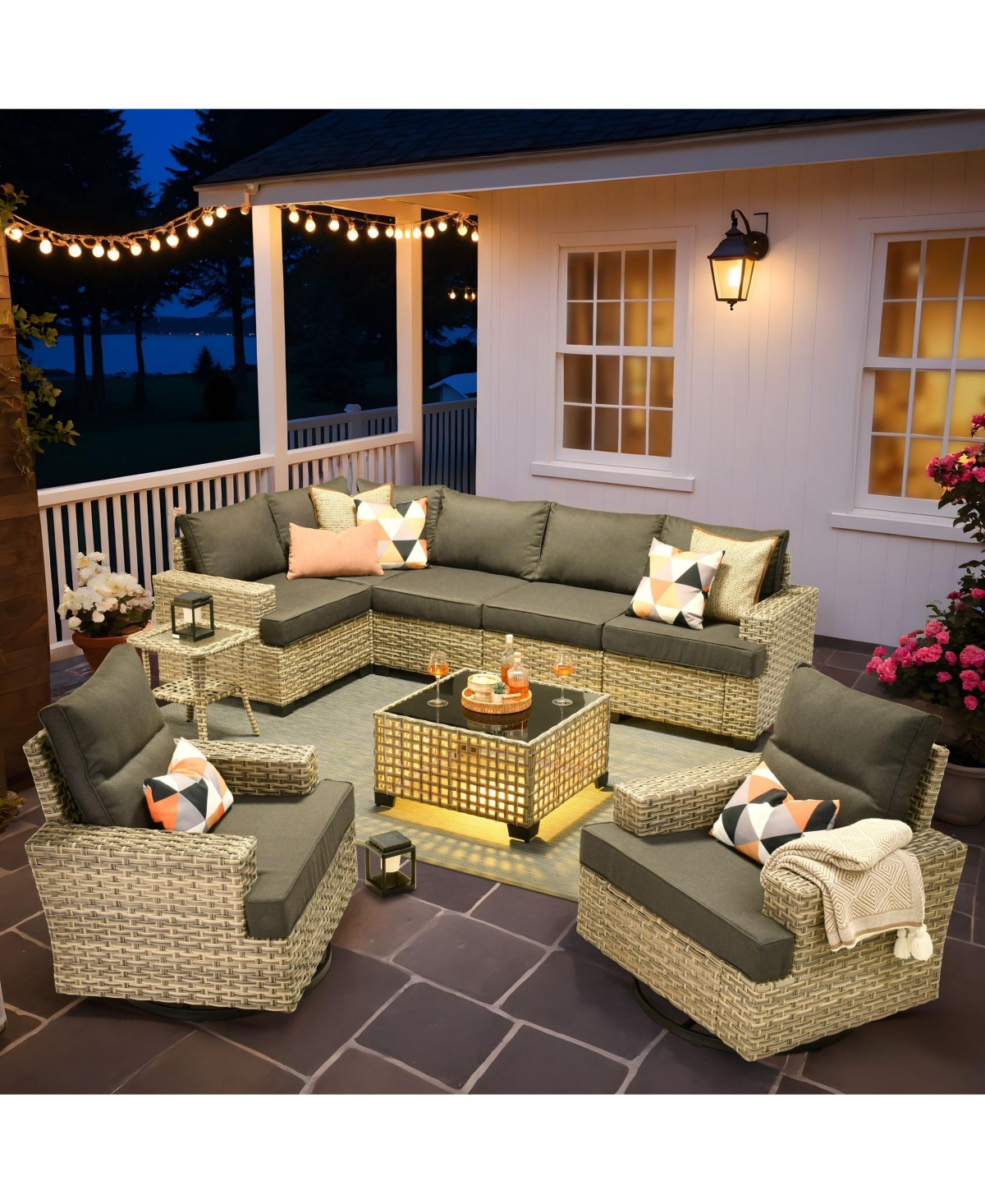 Click here for Xizzi Wicker Outdoor Patio Furniture Set  9PCS Rat... prices