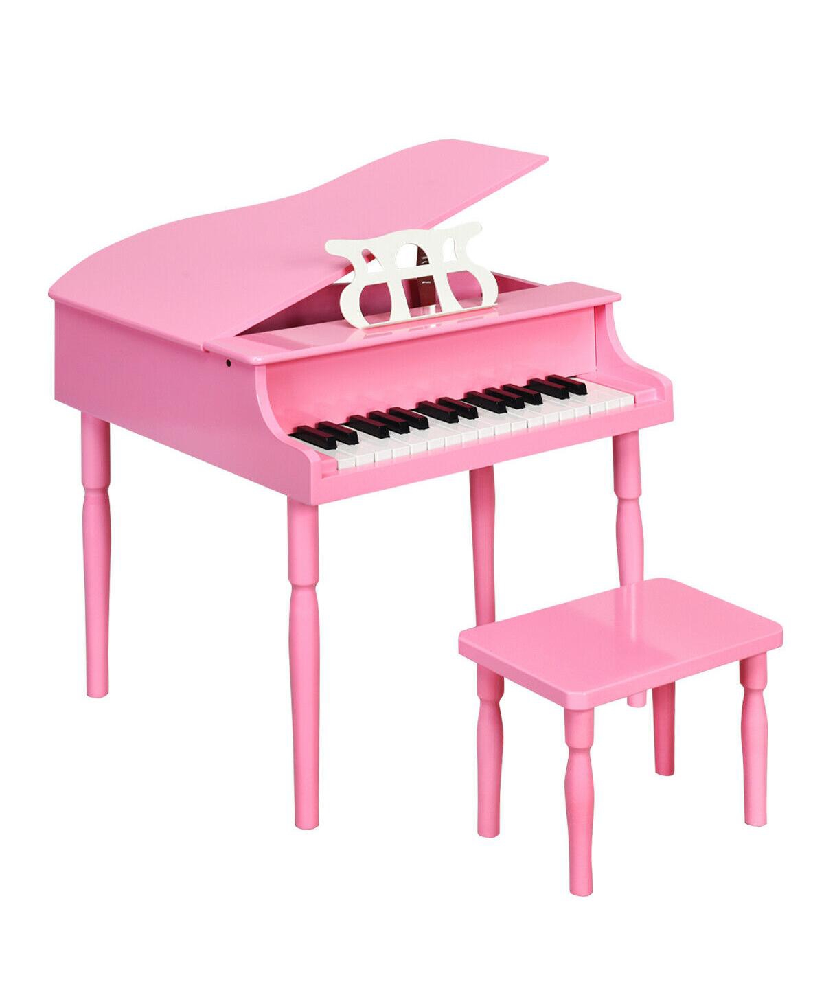 Click here for 30-Key Wood Toy Kids Grand Piano with Bench and Mu... prices