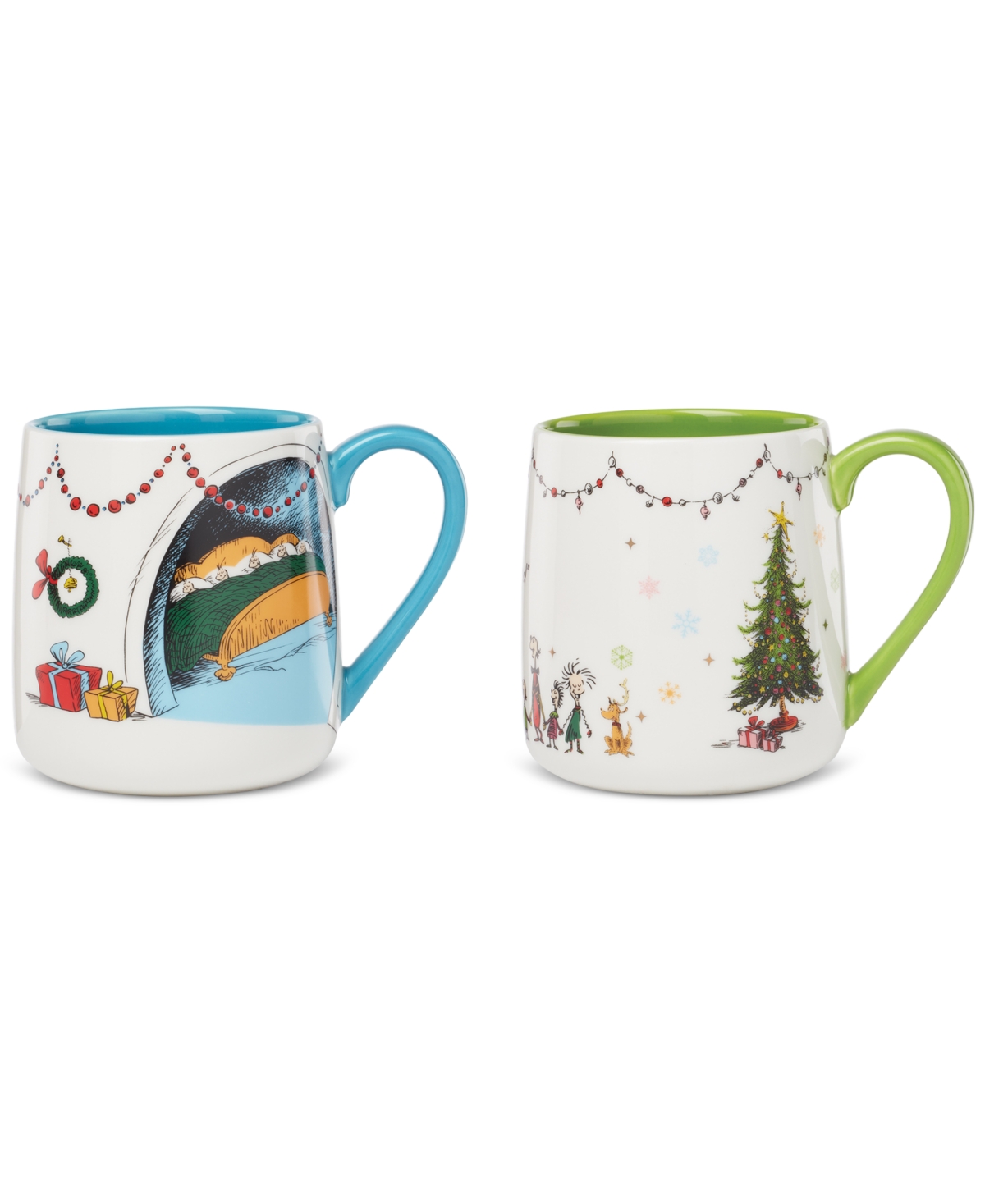 Click here for Lenox WhoVille Grinch Fireplace Mugs  Set of 2 - M... prices