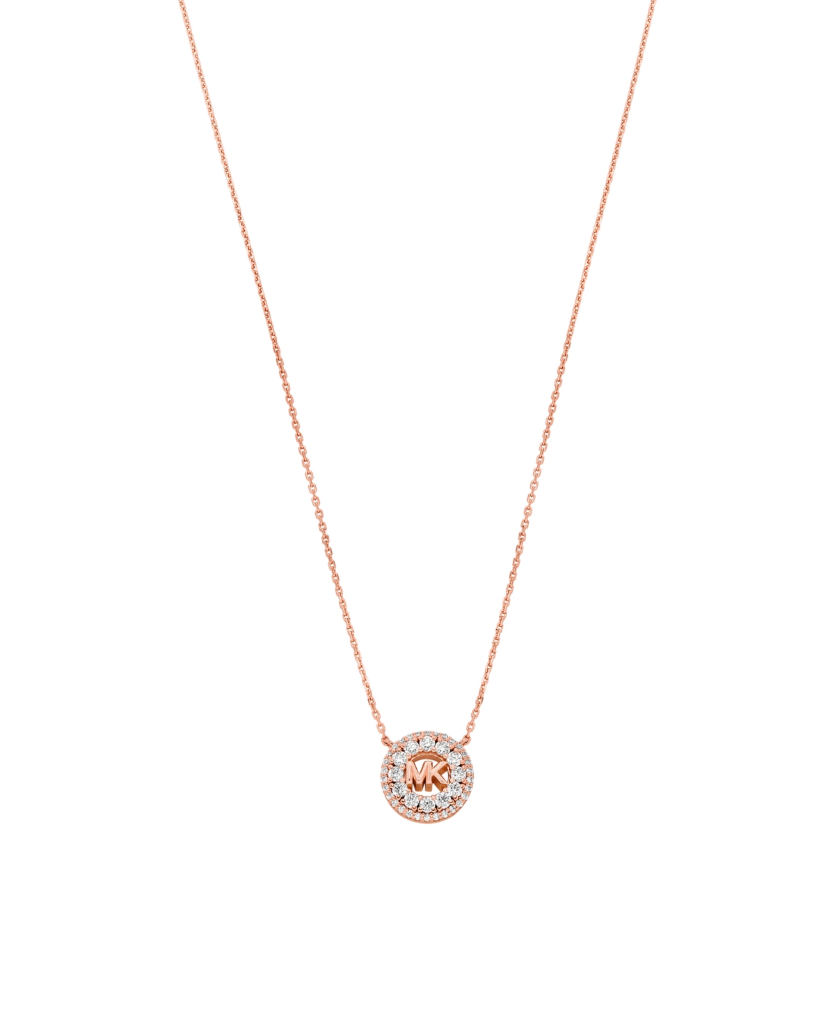 Click here for Michael Kors Cubic Zirconia Logo Pendant Necklace... prices