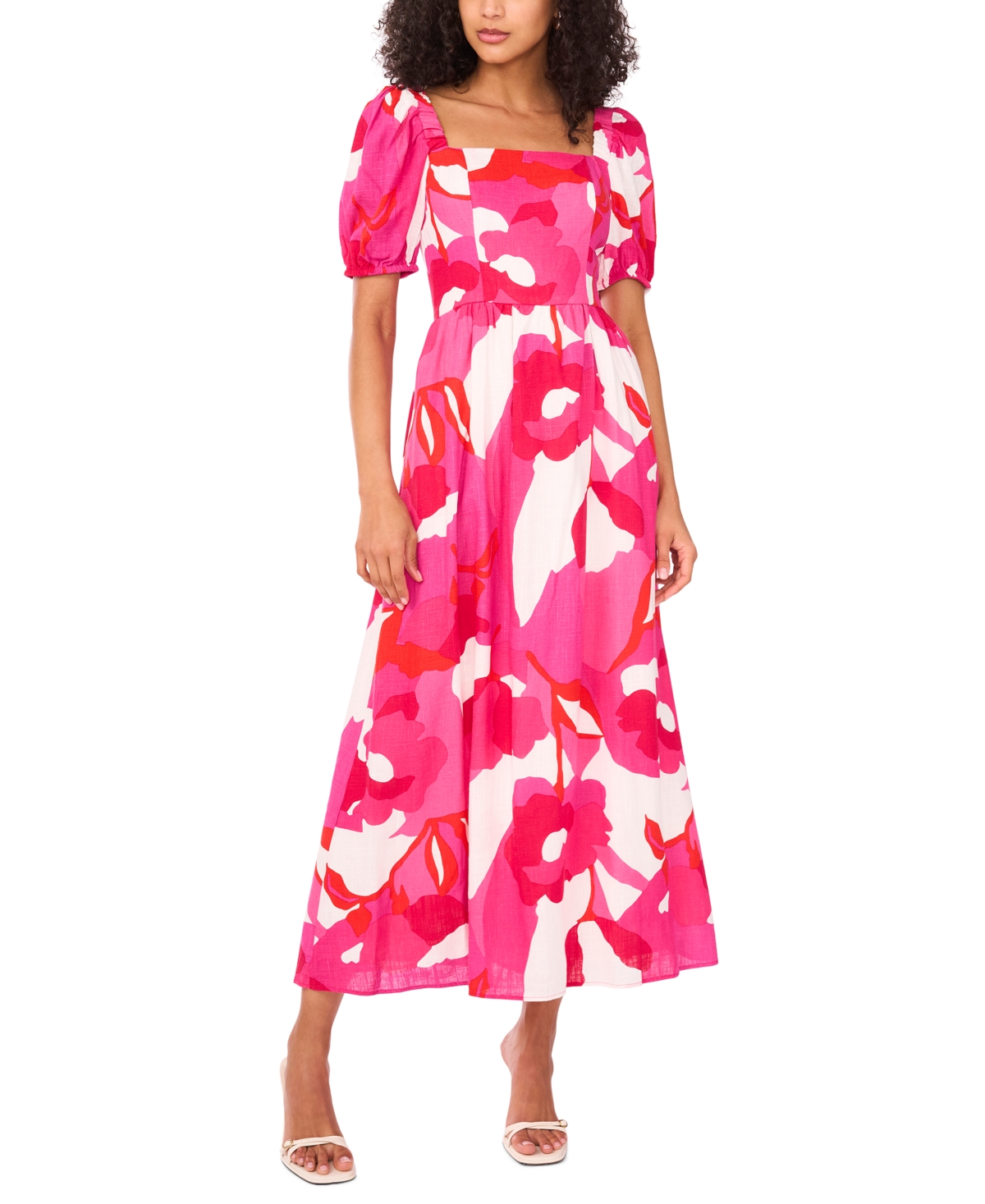 Click here for Msk Womens Square-Neck Short-Sleeve Maxi Dress - N... prices