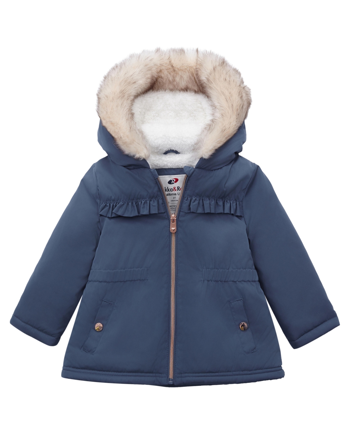 Click here for Rokka&Rolla Toddler Girls Puffer Jacket with Sherp... prices